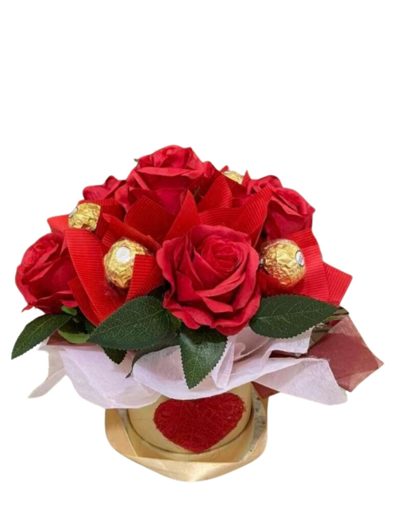 Red Rose and Ferrero Chocolate Box - Perth Petals